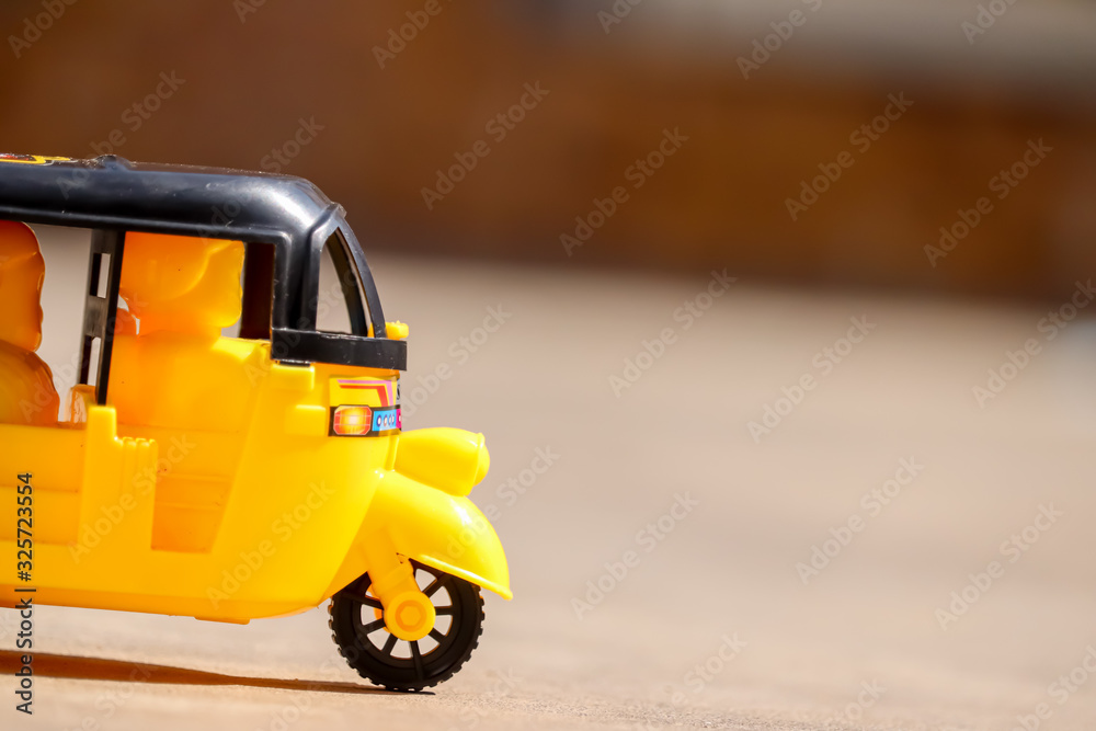 ,Indian Auto Rickshaw ,Yellow and black auto rickshaw toy,beautiful ...