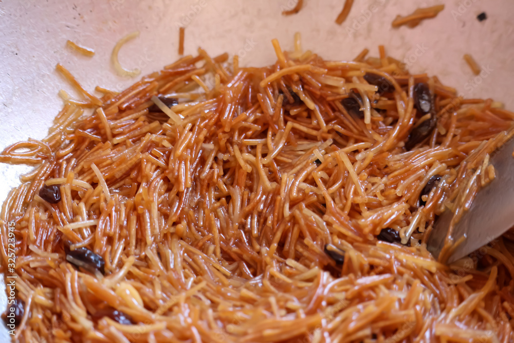 Image of a raw food sewai,the Indian sweet dish "sewai" serving in ...