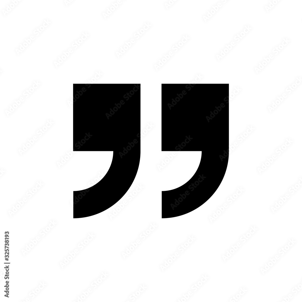 Quote icon isolated on white background. Quote sign icon. Quotation ...