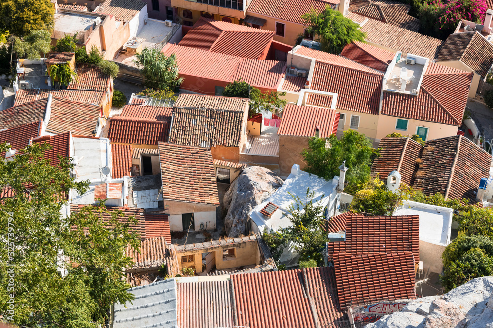 View of Athens from Acropolis. Famous places in Athens - capital of ...