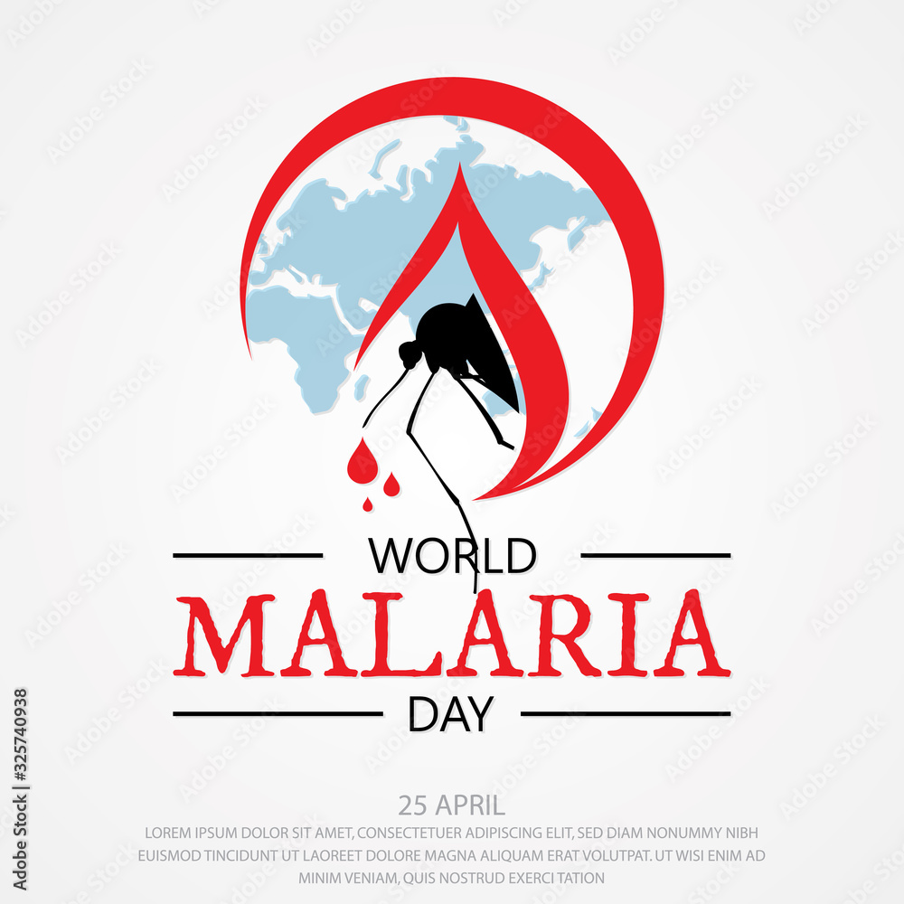 World Malaria Day vector background letter for element design on the ...