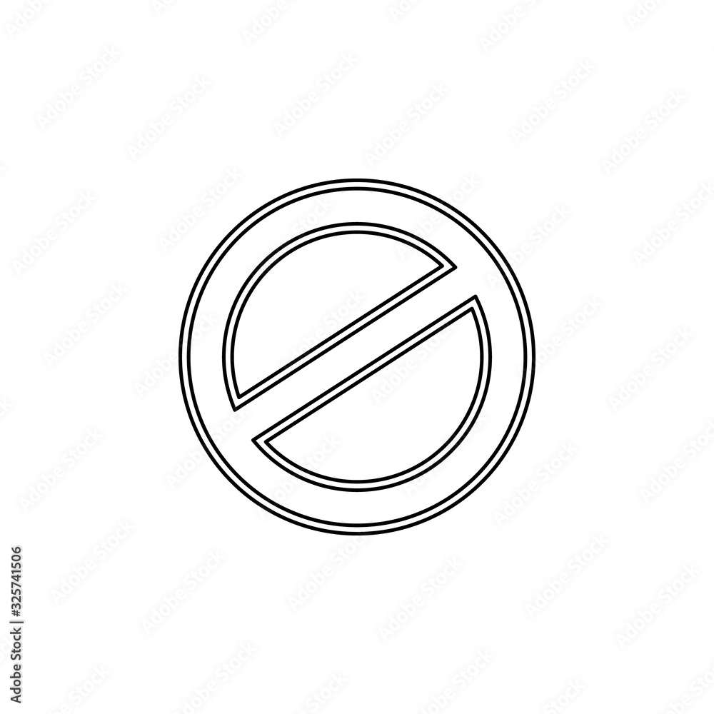 prohibition icon. Simple thin line, outline vector of web icons for ui ...