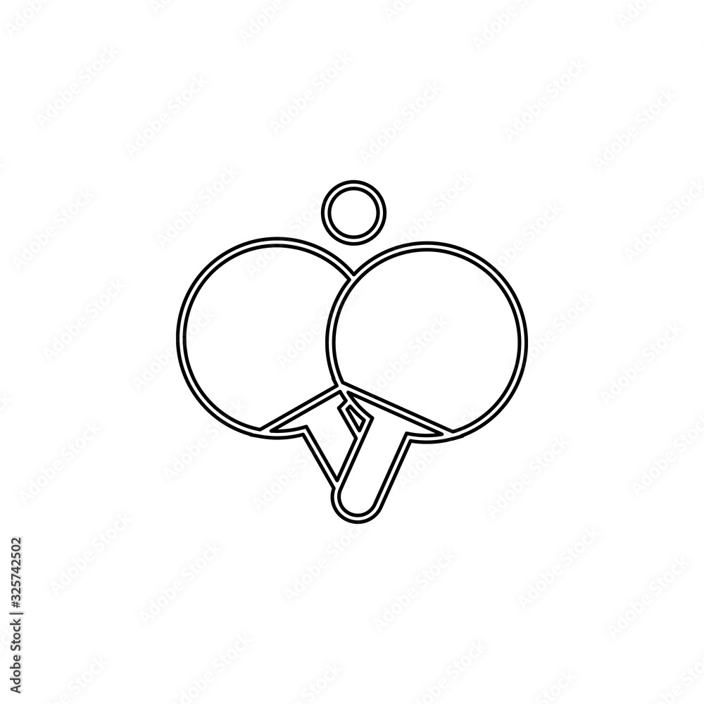 Ping pong icon. Simple thin line, outline vector of web icons for ui ...