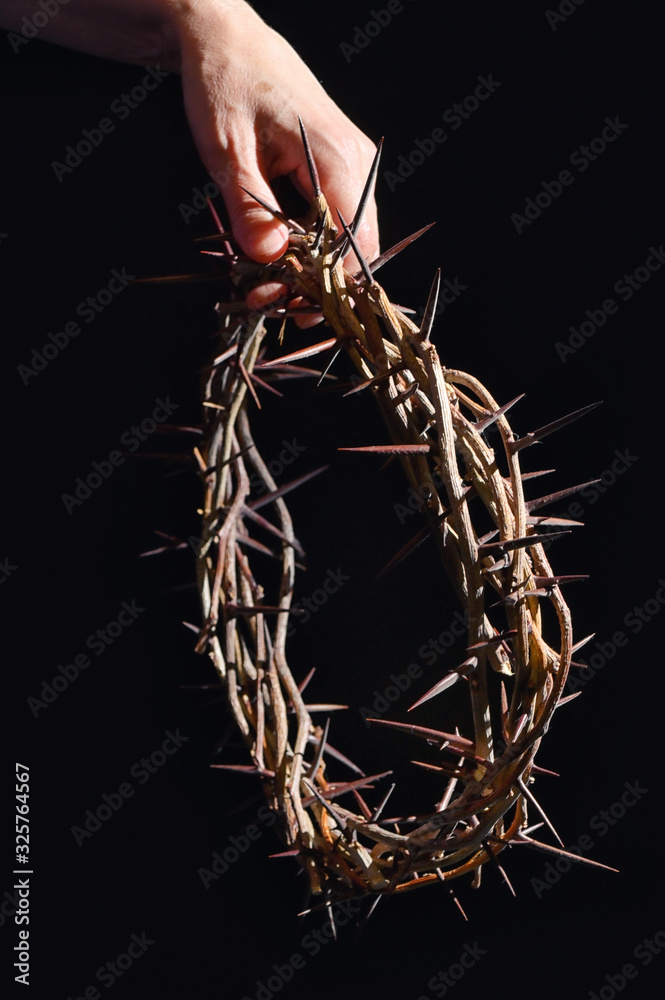 Hand and Crown Of Thorns Stock Photo | Adobe Stock