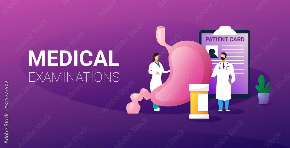 doctors examining human digestive tract system medical consultation ...