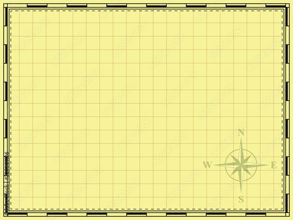 Blank geographical map. Background for map. Geographic grid. Old ...