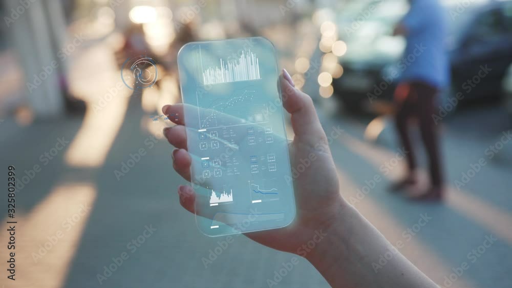 Future Vertical Smartphone. Business Background. The Woman Use ...