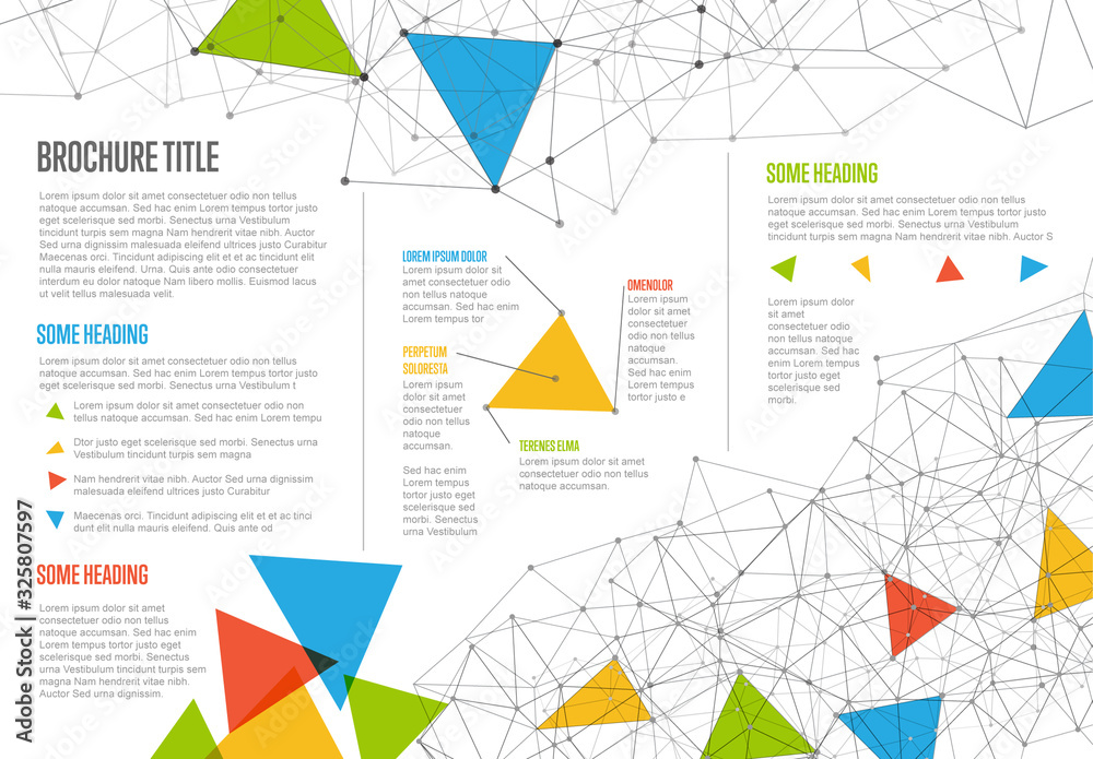 Trifold Column Flyer Layout Stock Template | Adobe Stock