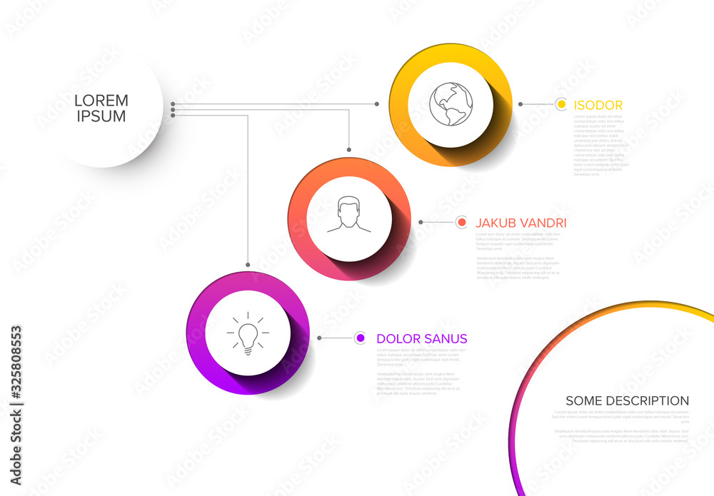 Simple Infographic Layout with Three Elements Stock Template | Adobe Stock