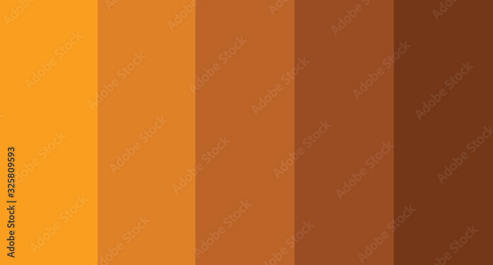 Orange color palette vector illustration Stock Vector | Adobe Stock