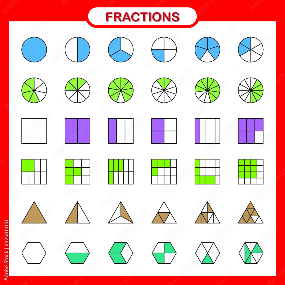 mathematics and geometry, Simplifying Fractions on white background ...