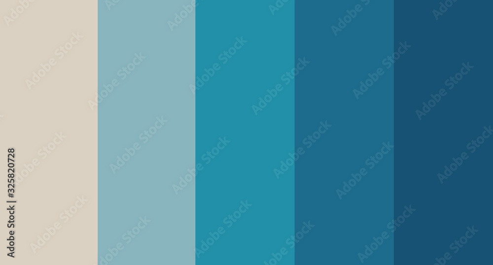 Blue color palette vector illustration Stock Vector | Adobe Stock