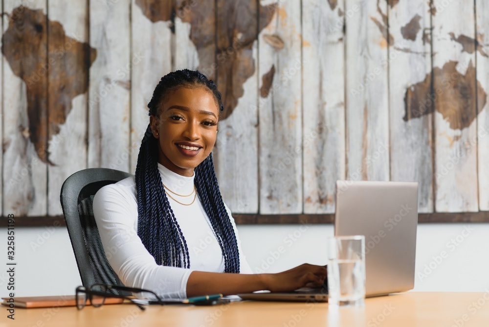 successful african american business woman in modern office Stock Photo ...