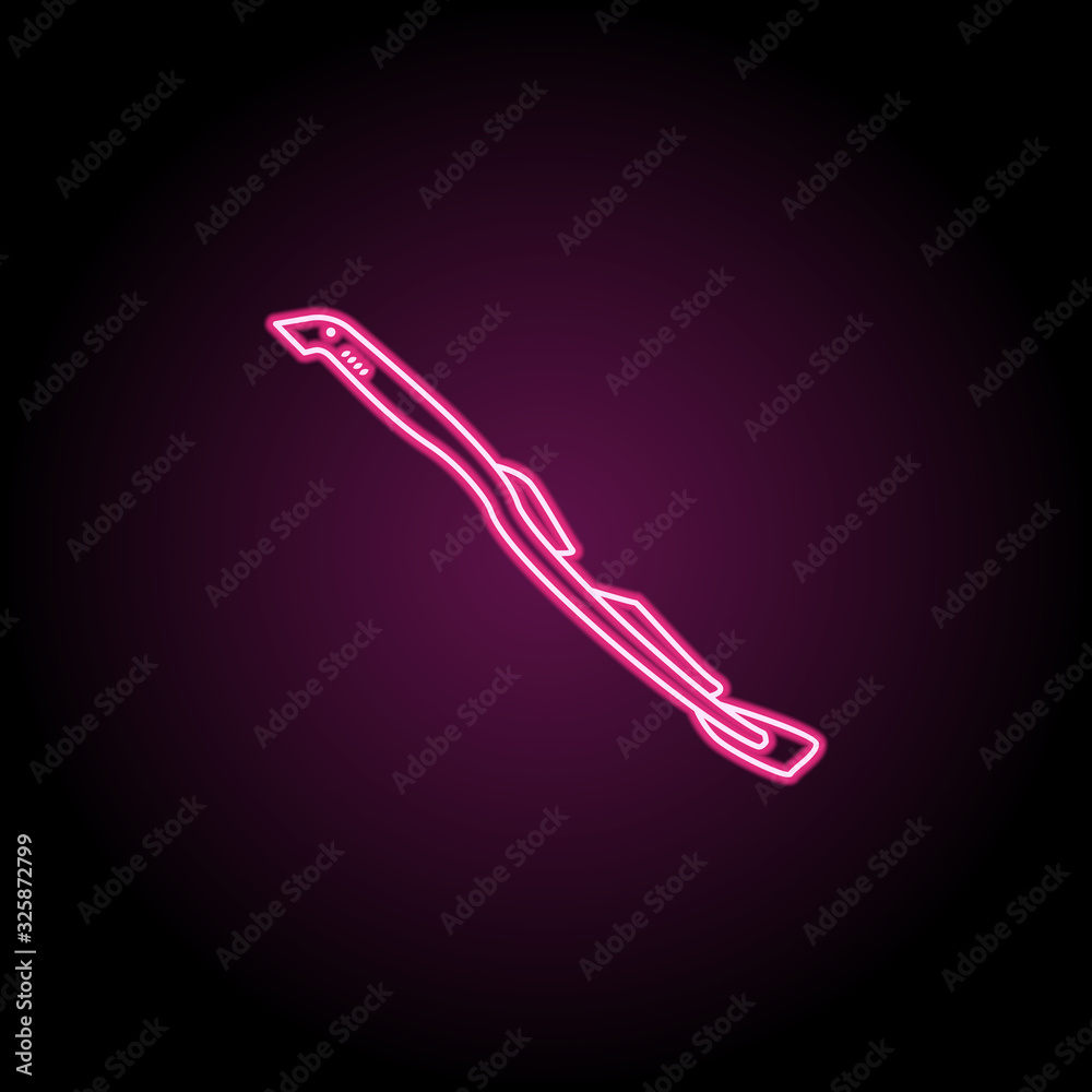 Sea lamprey neon icon. Simple thin line, outline vector of fish icons ...