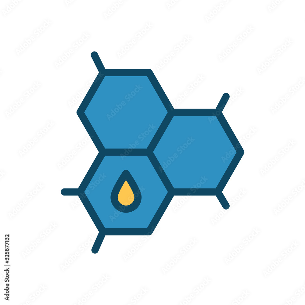 Isolated cells with oil drop line and fill style icon vector design ...