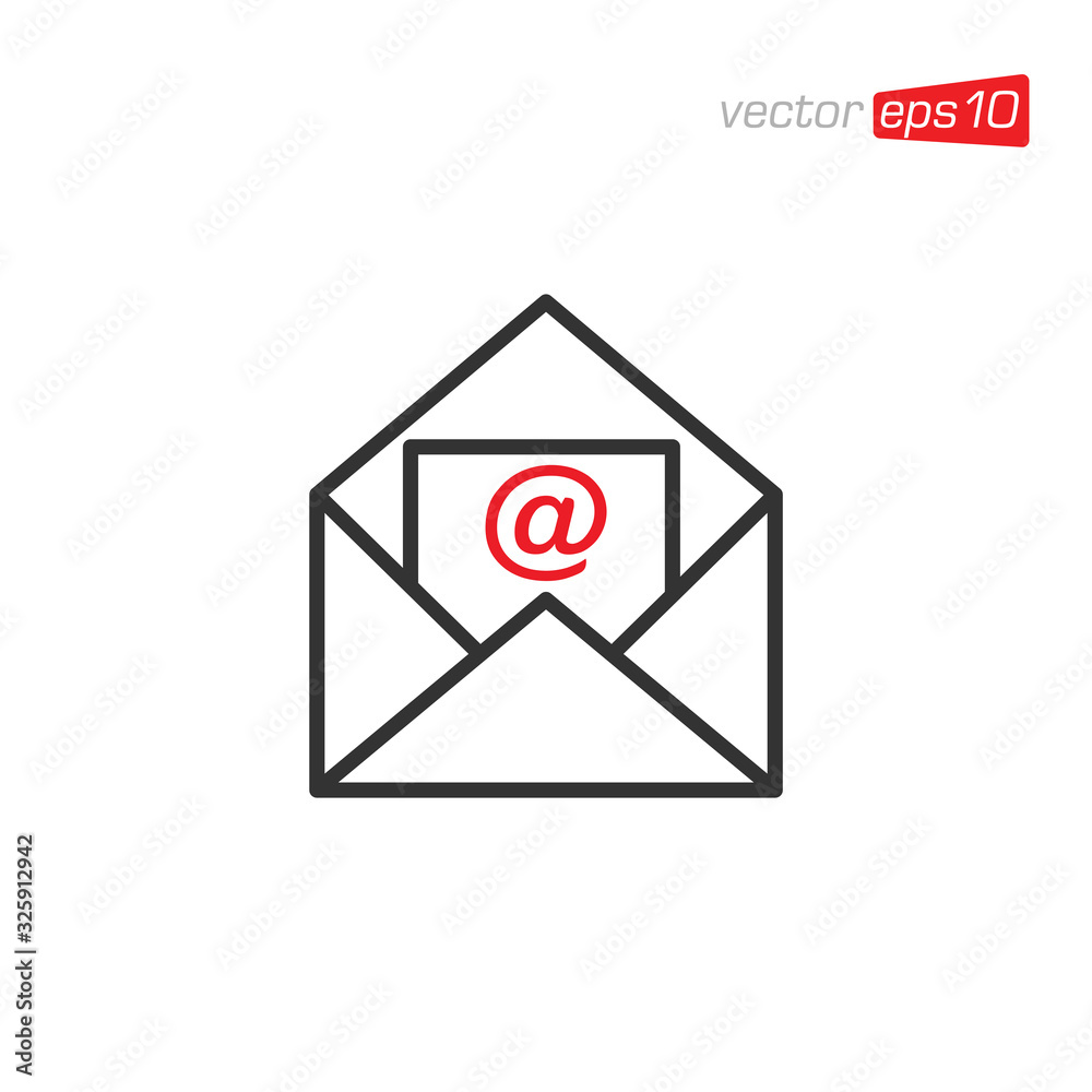 Notification Message or Email Icon Logo Design Stock Vector | Adobe Stock