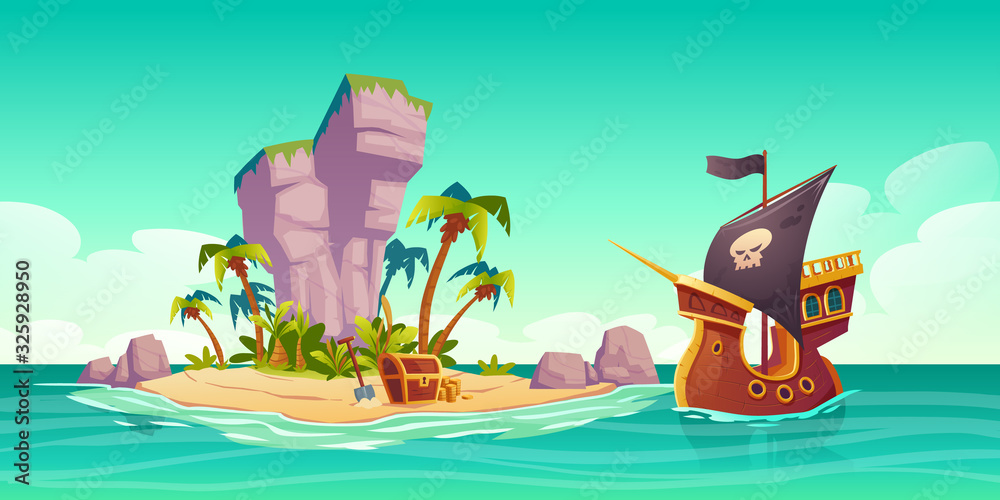 Pirate Island Cartoon