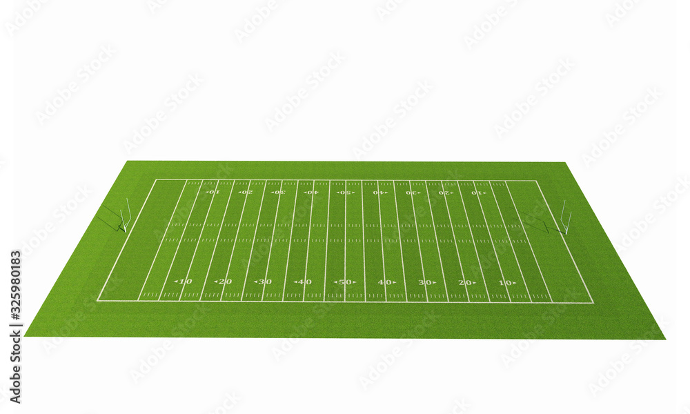 American football field with line. American football stadium with grass ...