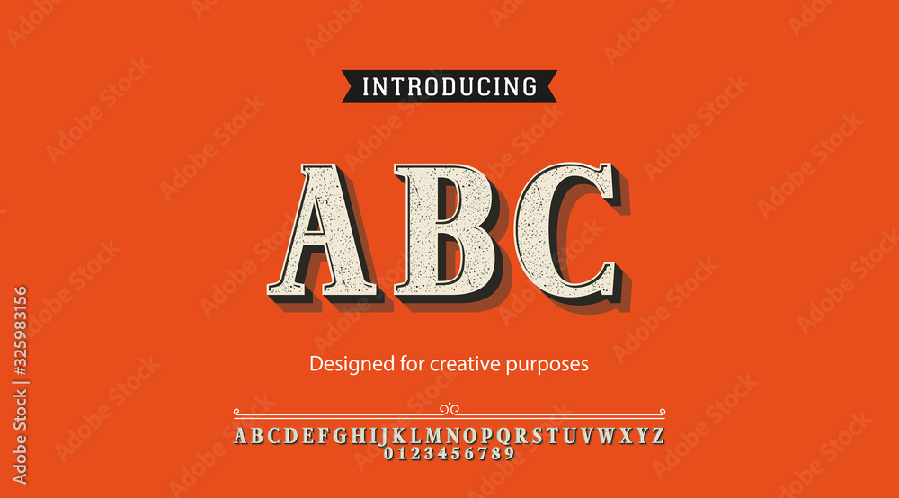 ABC typeface.For labels and different type designs Stock Vector | Adobe ...