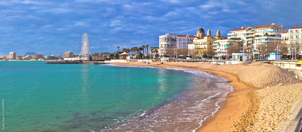 Saint Raphael beach and waterfront panoramic view Stock Photo | Adobe Stock