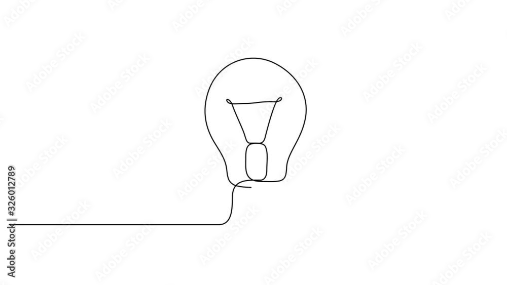 Self drawing simple animation of single continuous one line drawing of ...