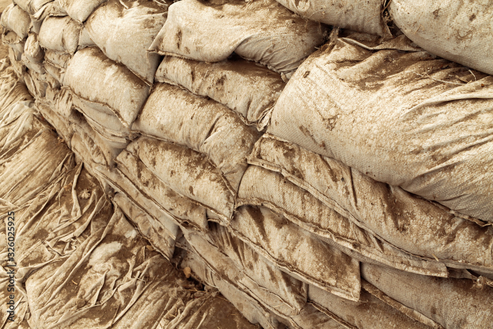 Excavations, old bags of Site of Catalhoyuk. It was a huge Neolithic ...