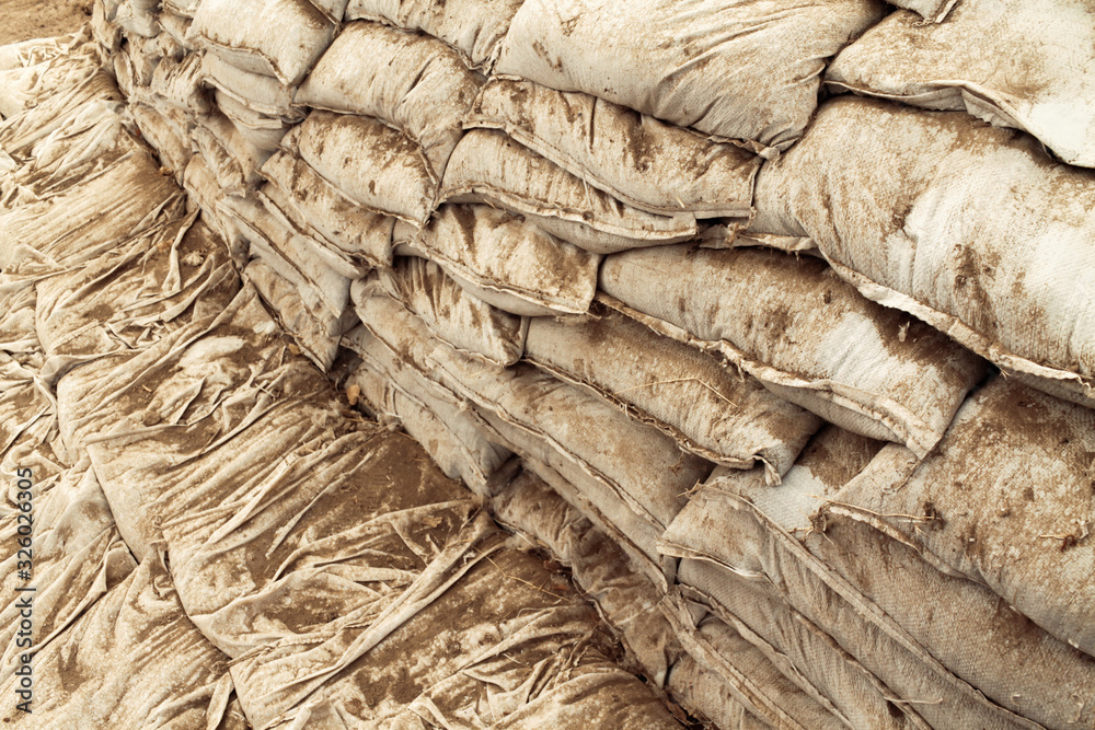 Excavations, old bags of Site of Catalhoyuk. It was a huge Neolithic ...