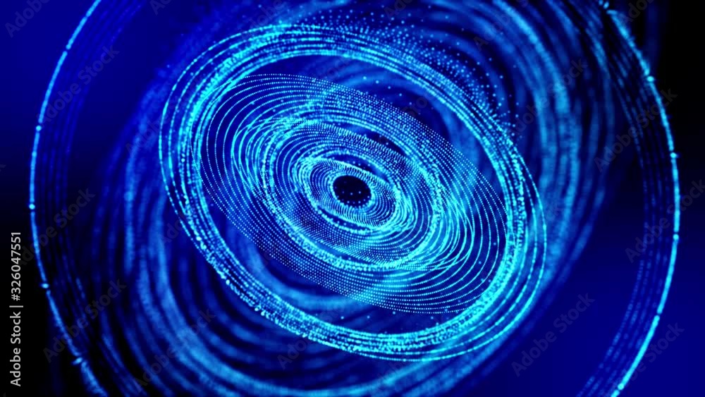 4k seamless looped science-fiction blue background with radial ...