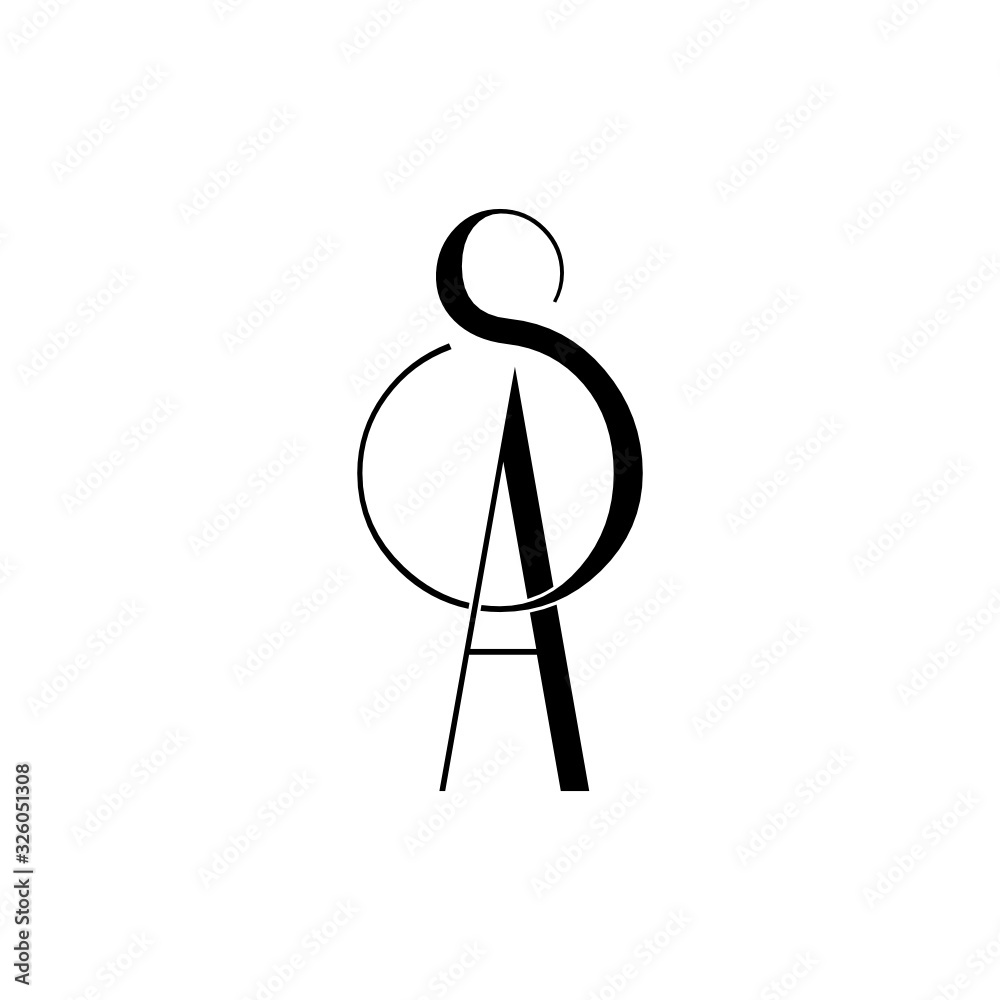 Letter SA logo design vector Stock Vector | Adobe Stock