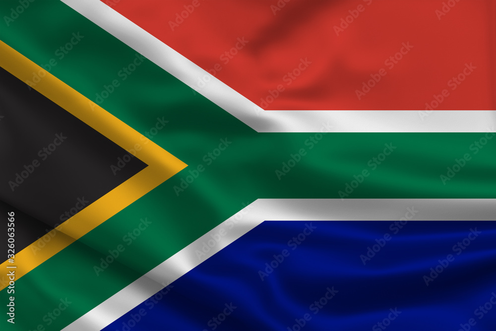Waving world flags. Silk, satin texture. 3d Illustration. Stock ...