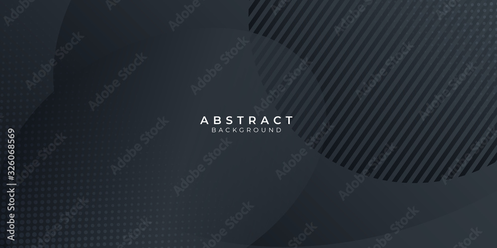 Black abstract presentation background with liquid and line circle ...