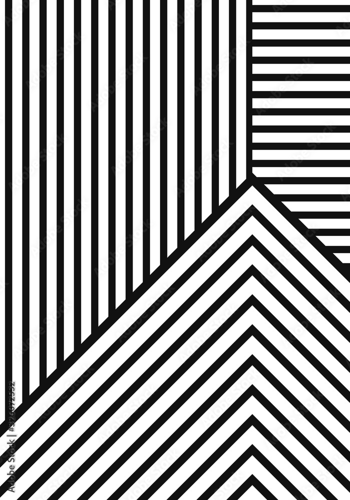 vector modern white geometric lines on black background for brochure ...