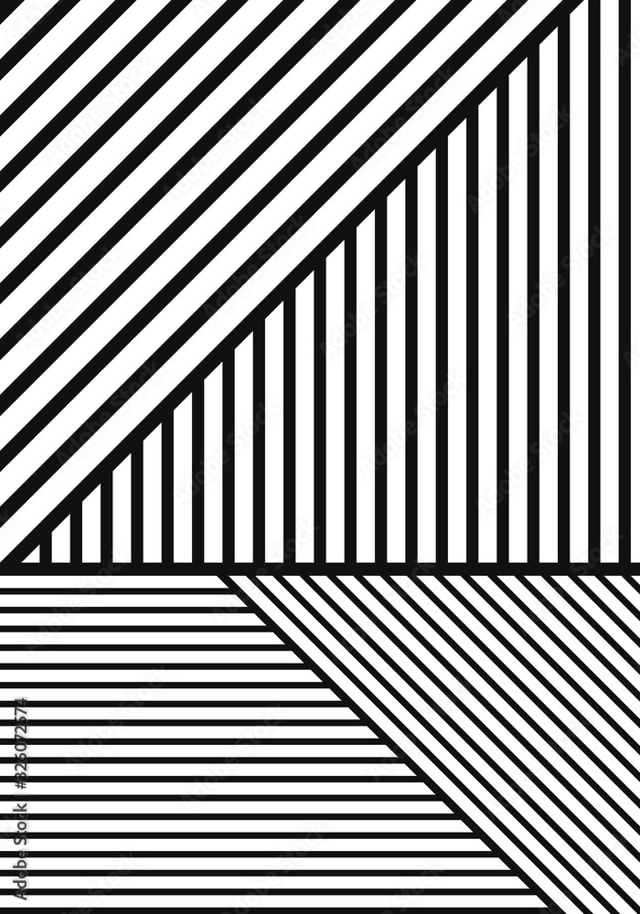 vector modern white geometric lines on black background for brochure ...