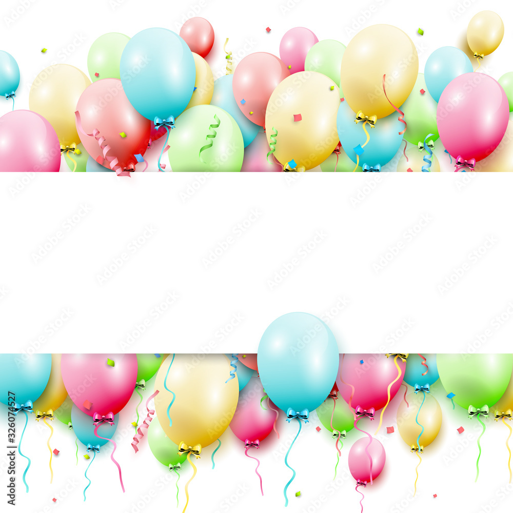 Birthday balloons template Stock Vector | Adobe Stock