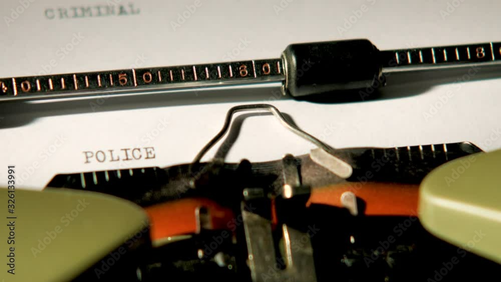 Vidéo Stock Police typewriter 4K Visual Resource high res graphic ...