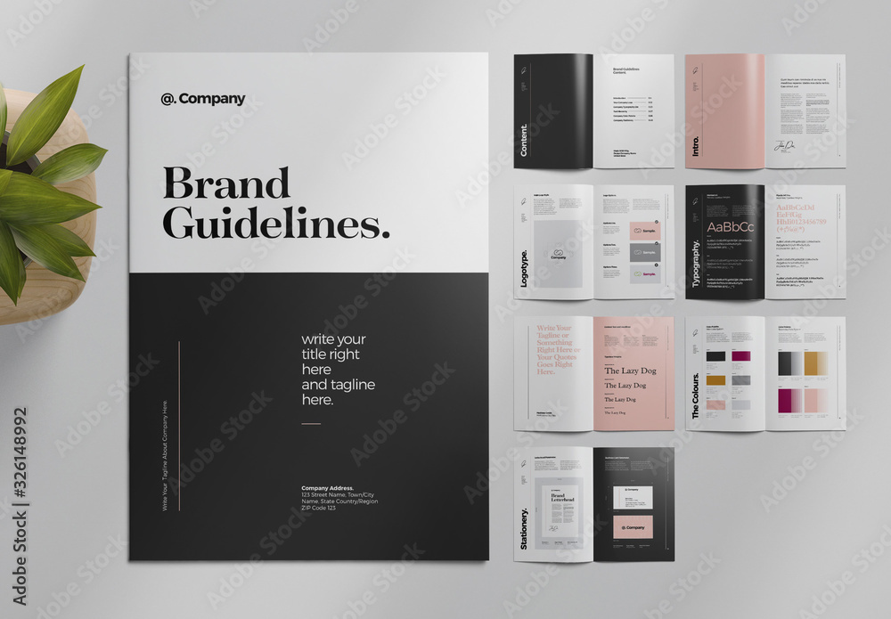 Brand Guideline Layout Stock Template | Adobe Stock