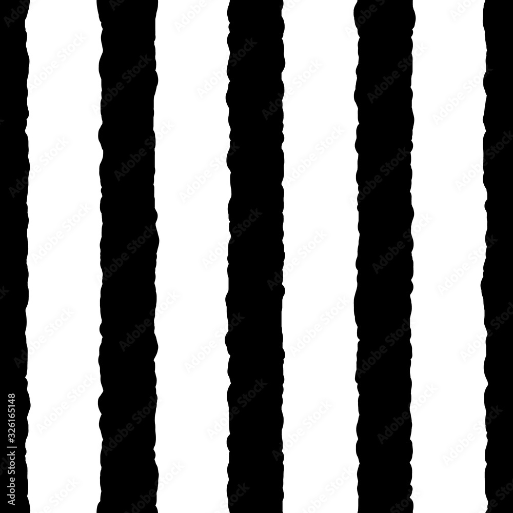 Vector seamless vertical stripes pattern with torn paper effect. Simple ...