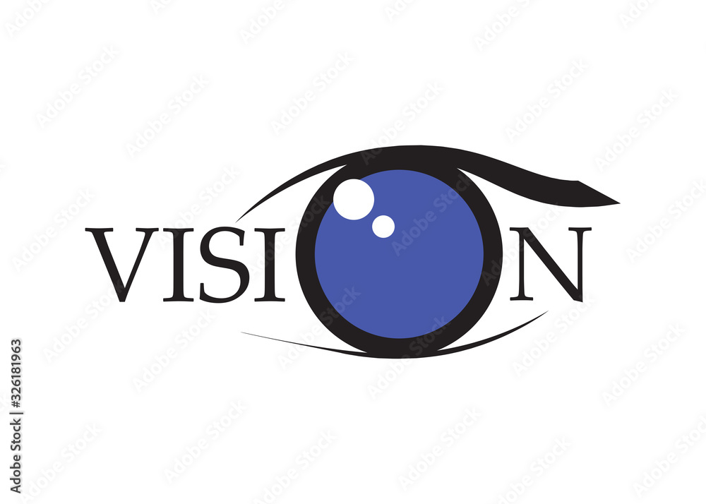 Vision Logo Vector - Isolated On White Background. Modern Eye Logo For ...