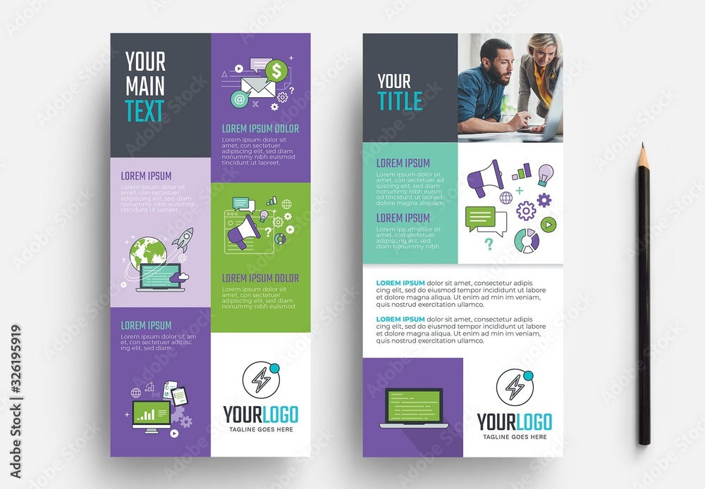 Digital Marketing Services Flyer Layout Stock Template | Adobe Stock
