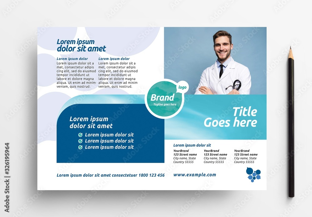 Medical Flyer with Layout Stock Template | Adobe Stock