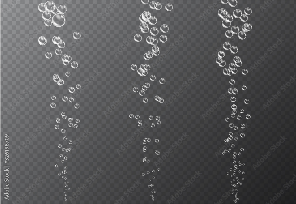 Set of Bubbles under water isolated on transparent background ...