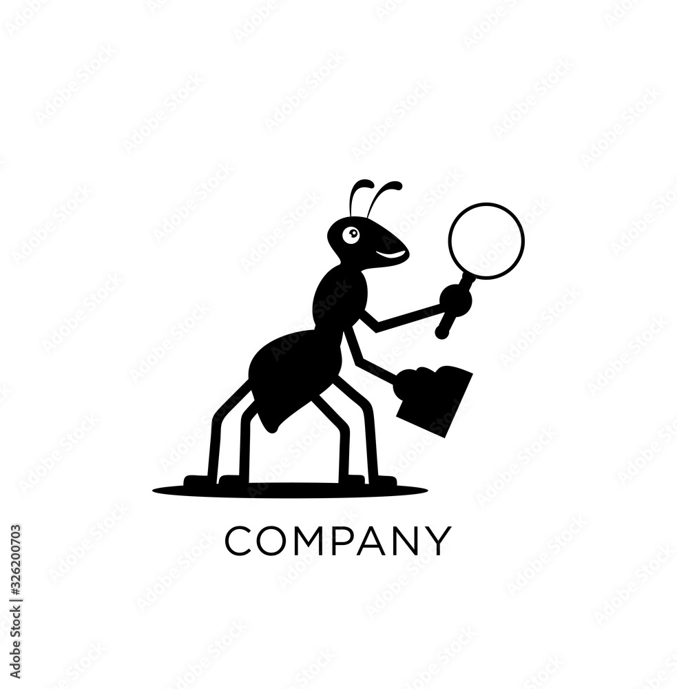 ant logo Stock Vector | Adobe Stock