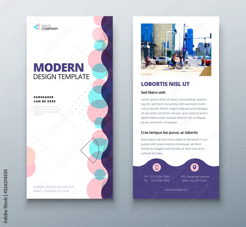 DL Flyer design with square shapes, corporate business template for dl ...