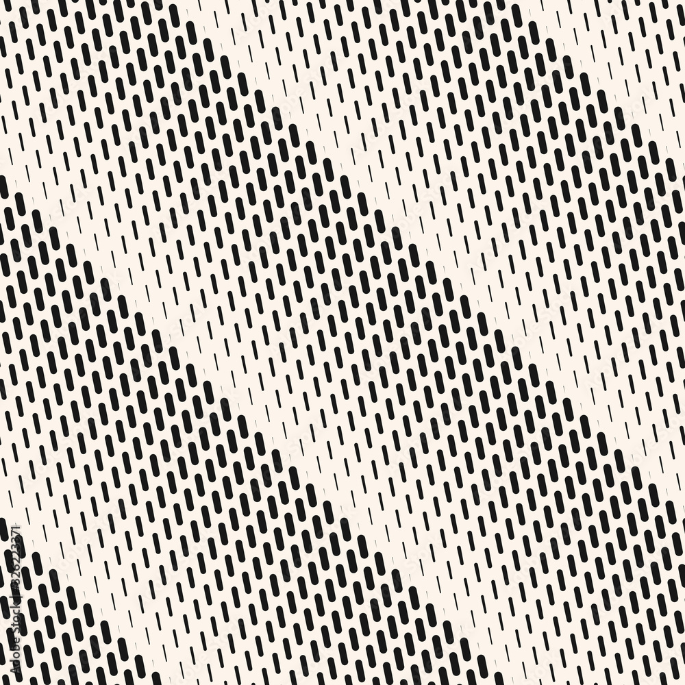 Vector halftone seamless pattern with vertical dash lines, fading ...