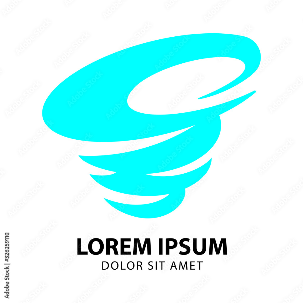 Cyclone logo vector, isolated image Stock Vector | Adobe Stock