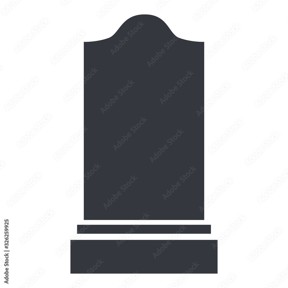 Gravestone Icon. Vector Black Silhouette of Tombstone Stock Vector ...