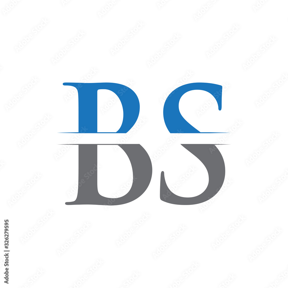 Initial BS Letter Logo With Creative Modern Business Typography Vector ...