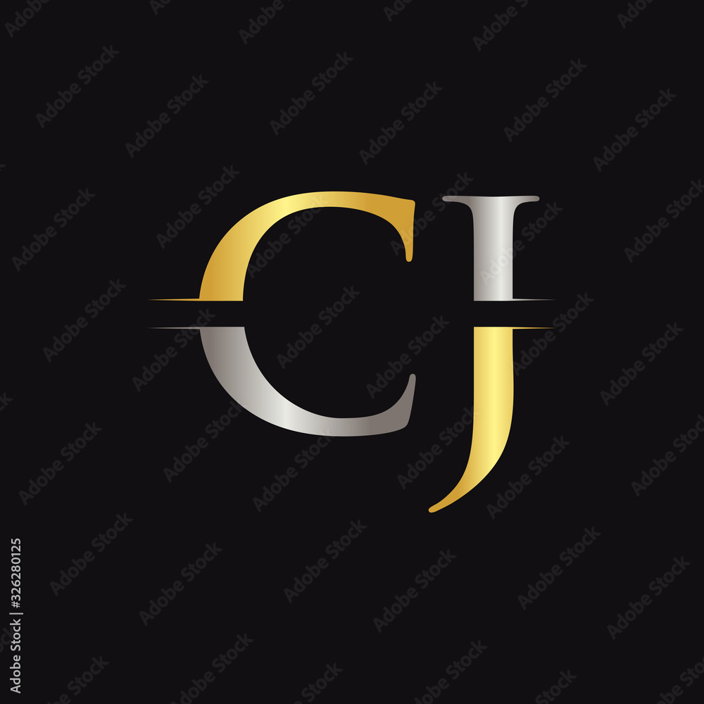 Initial CJ Letter Logo With Creative Modern Business Typography Vector ...