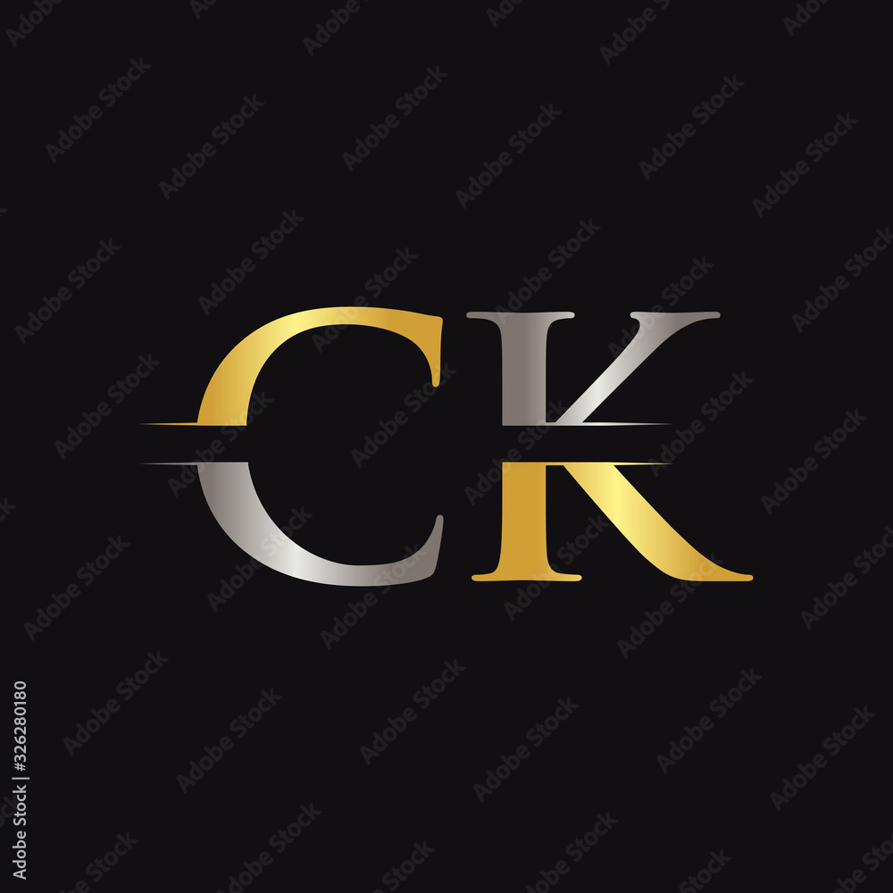Initial CK Letter Logo With Creative Modern Business Typography Vector ...