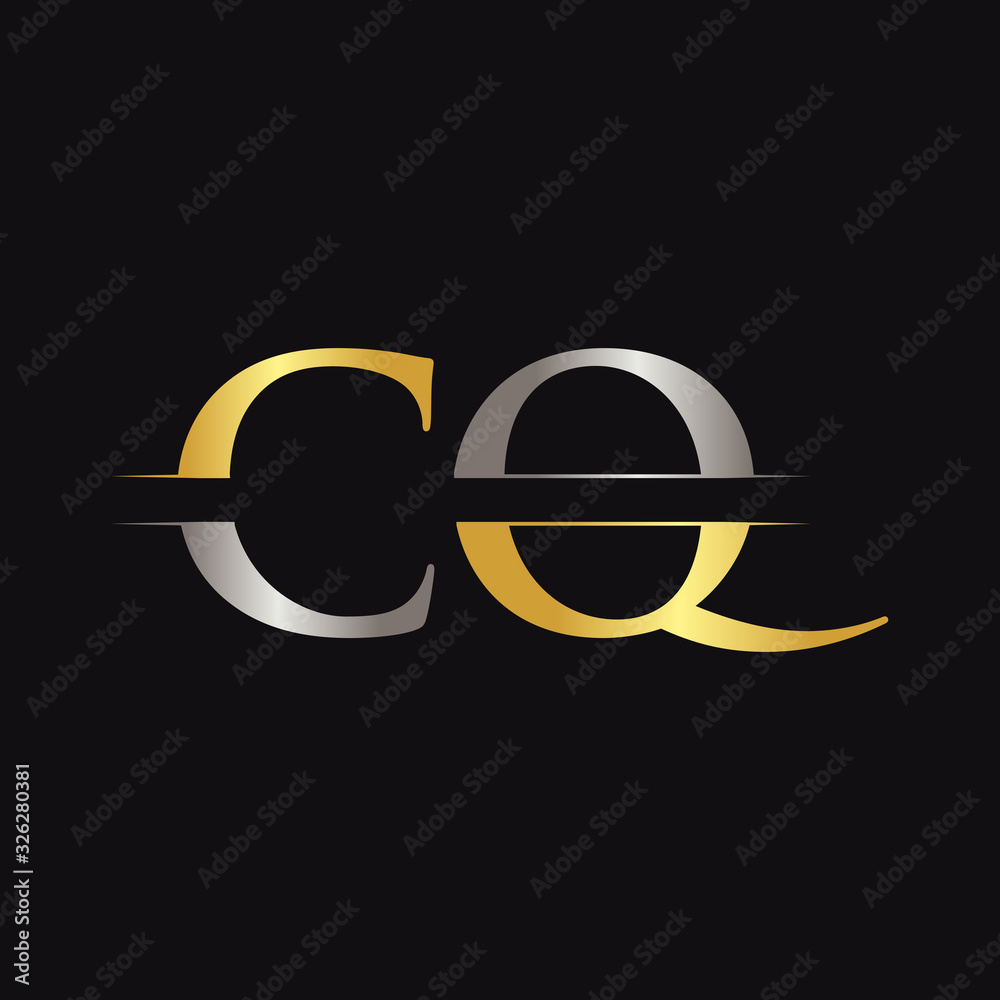 Initial CQ Letter Logo With Creative Modern Business Typography Vector ...